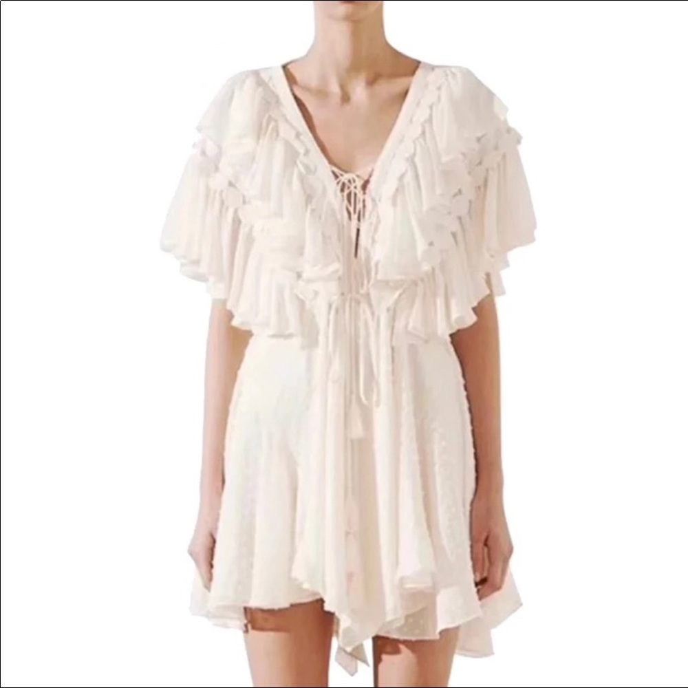 Layered Ruffled Mini Dress - Gem